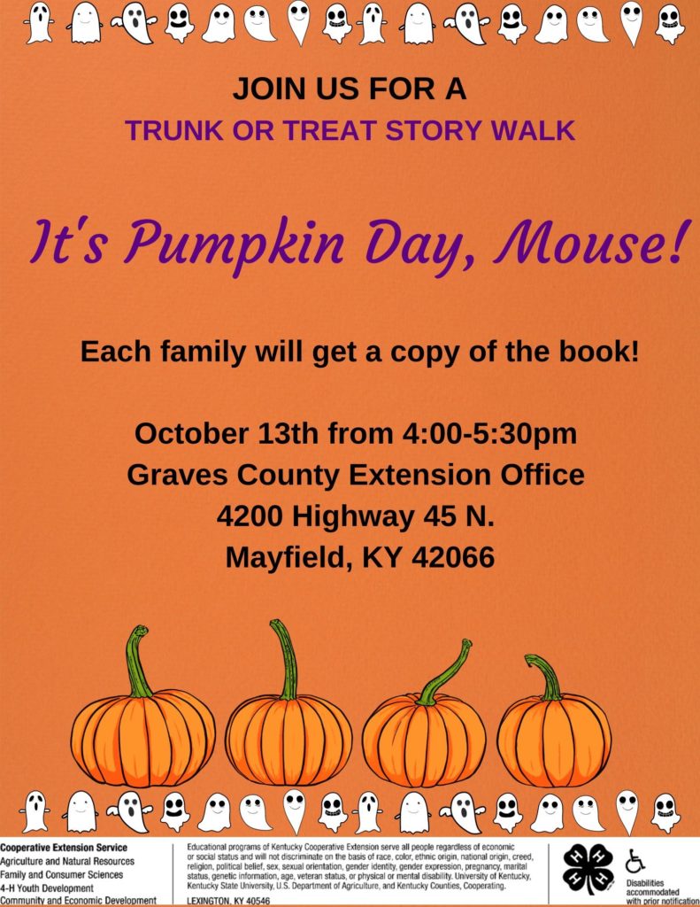 Trick or Treat Story Walk – Mayfield-Graves County Tourism Commission