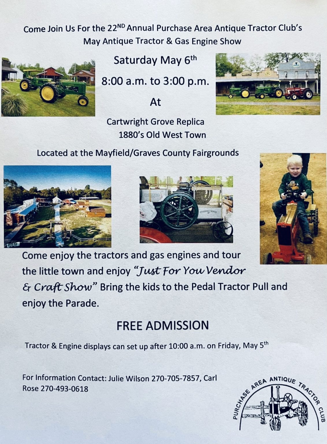 22nd Annual Purchase Area Antique Tractor & Gas Engine Show – Mayfield ...