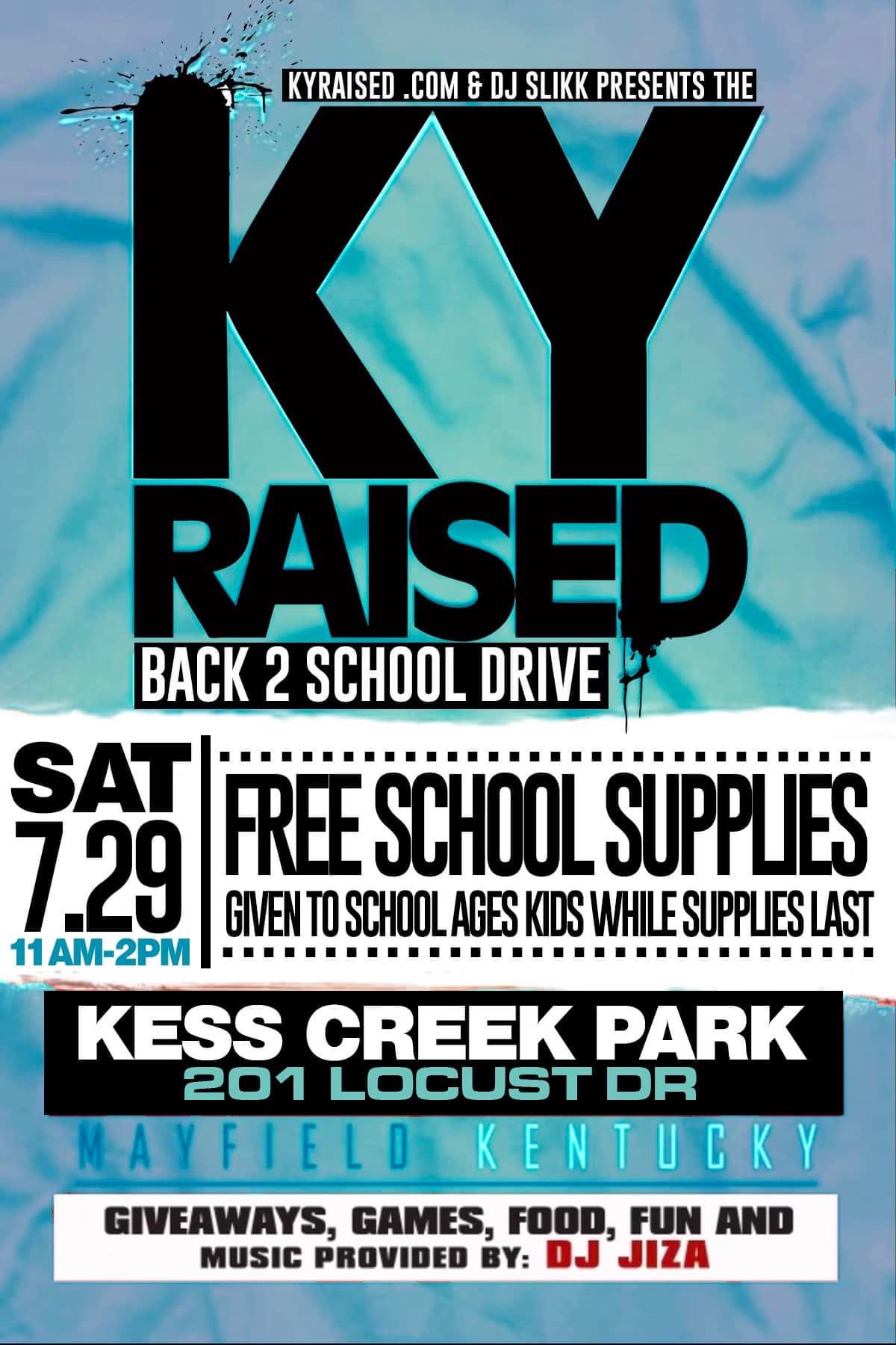 KY Raised Back 2 School Drive – Mayfield-Graves County Tourism Commission