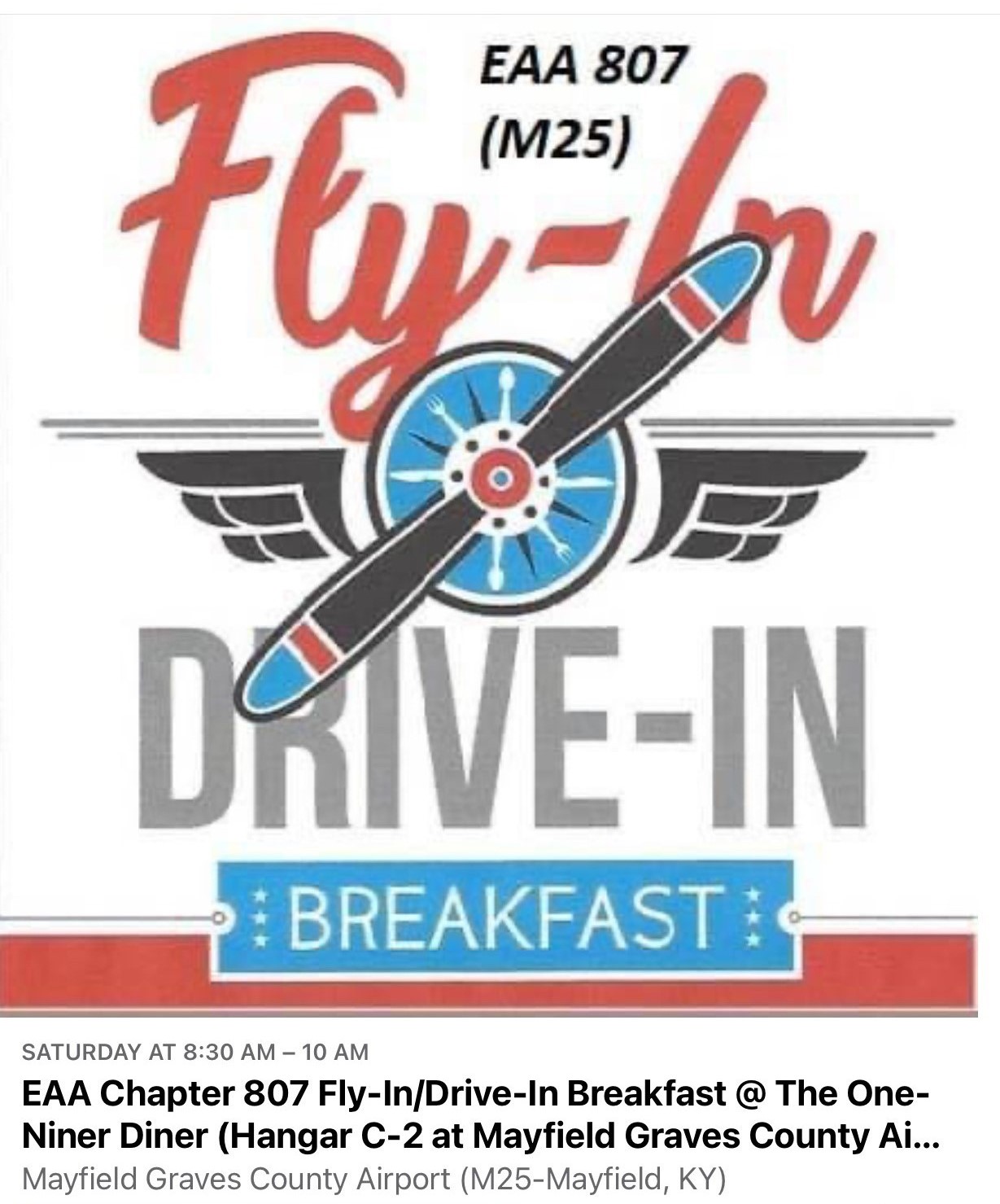 EAA Chapter 807 Fly-In/Drive-In Breakfast – Mayfield-Graves County ...