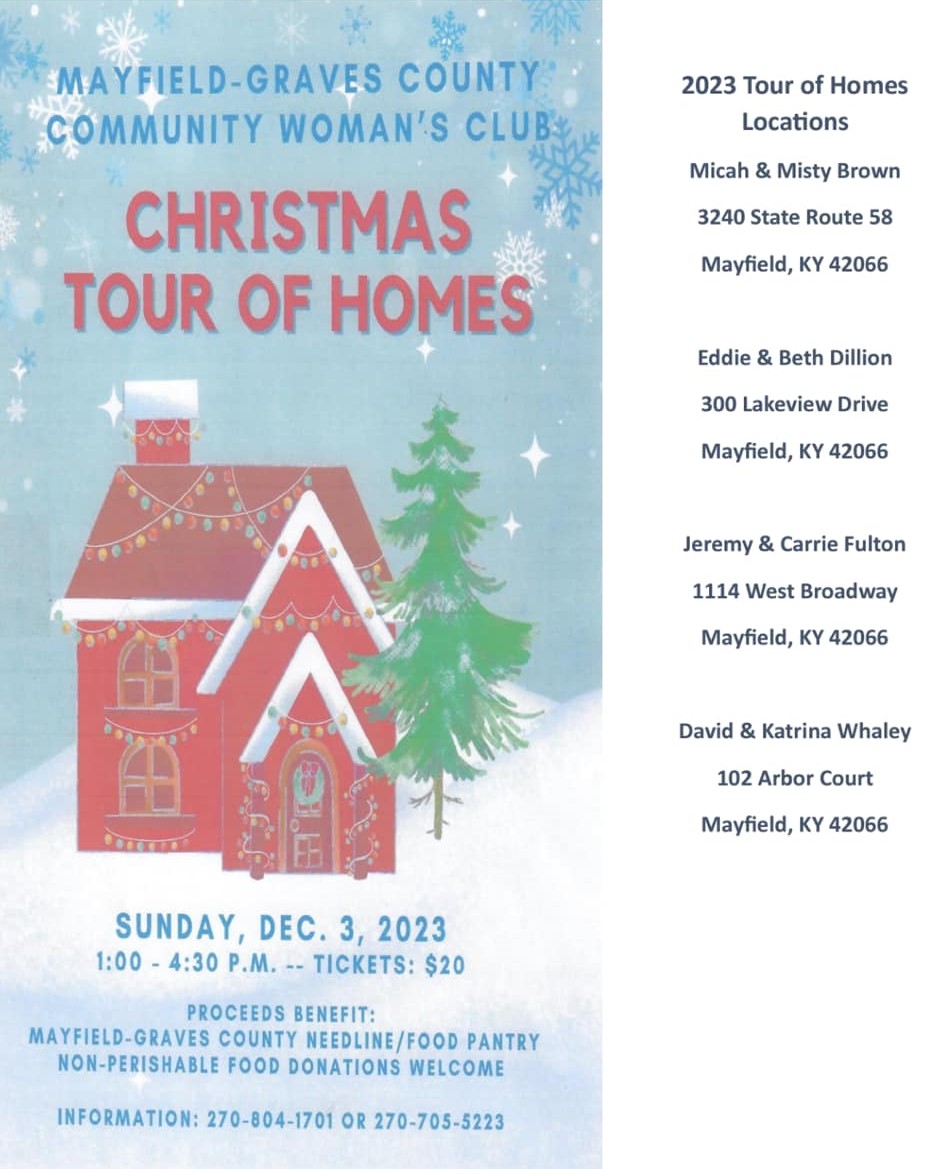 Mayfield-Graves County Community Womans Club Tour of Homes – Mayfield ...