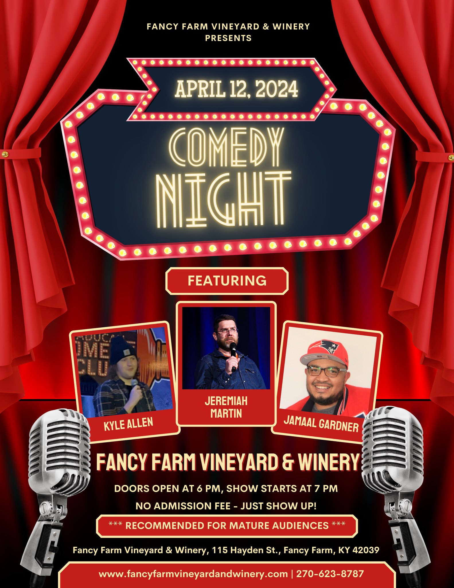 Comedy Night at the Fancy Farm Winery – Mayfield-Graves County Tourism ...