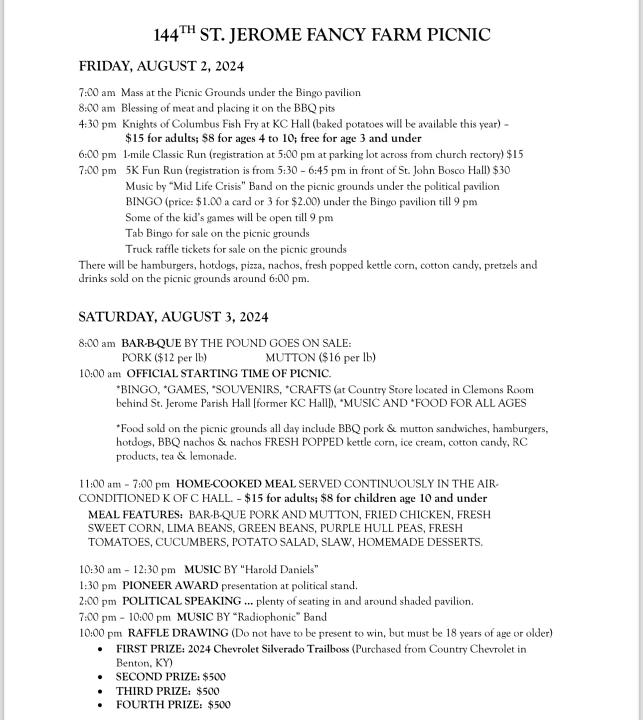 Fancy Farm Picnic – Mayfield-Graves County Tourism Commission