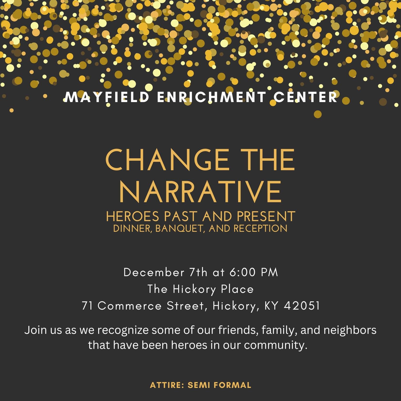 Mayfield Enrichment Center “Change the Narrative” Banquet – Mayfield ...