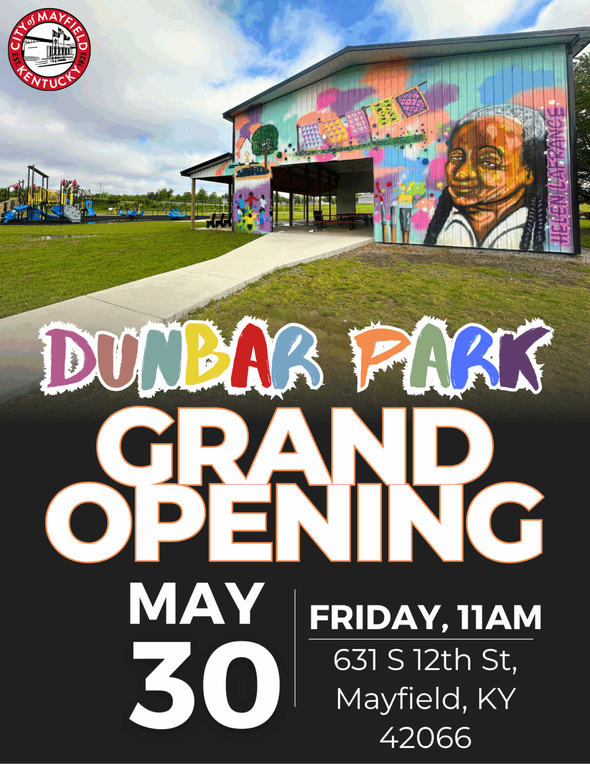 Dunbar Park Grand Opening – Mayfield-Graves County Tourism Commission