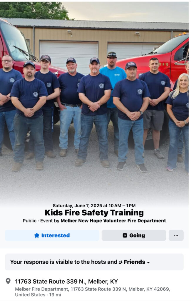 Kids Fire Safety Training – Mayfield-Graves County Tourism Commission