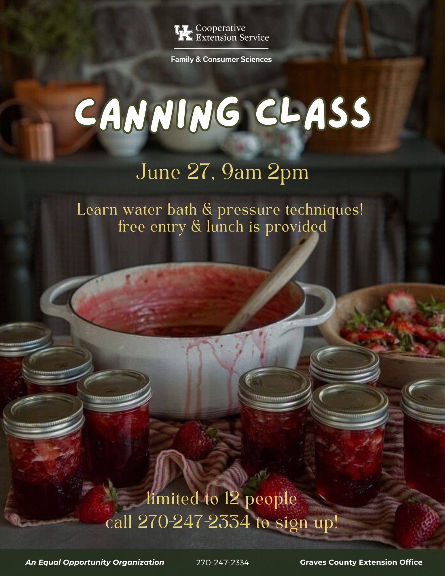 Canning Class – Mayfield-Graves County Tourism Commission