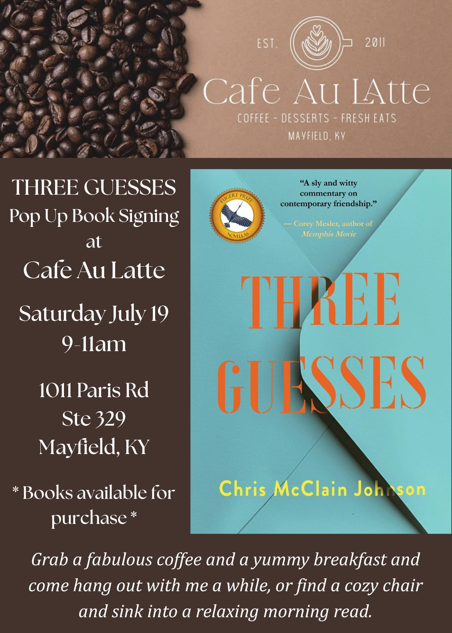 Pop Up Book Signing – Mayfield-Graves County Tourism Commission