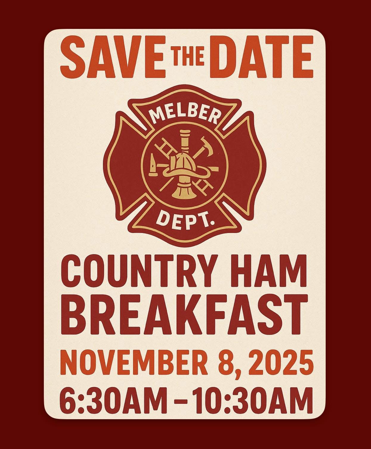 Melber Fire Department Country Ham Breakfast – Mayfield-Graves County ...