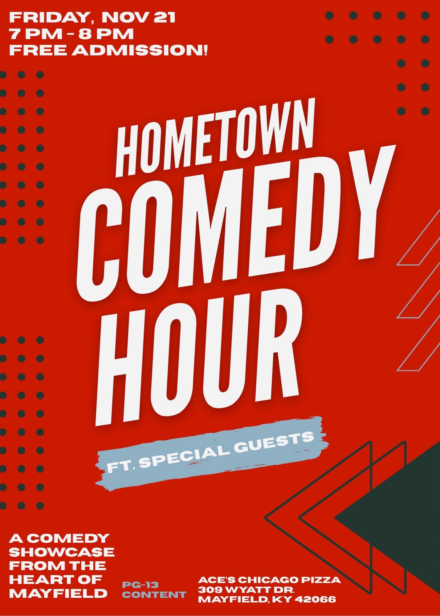 Comedy Hour at Ace’s – Mayfield-Graves County Tourism Commission