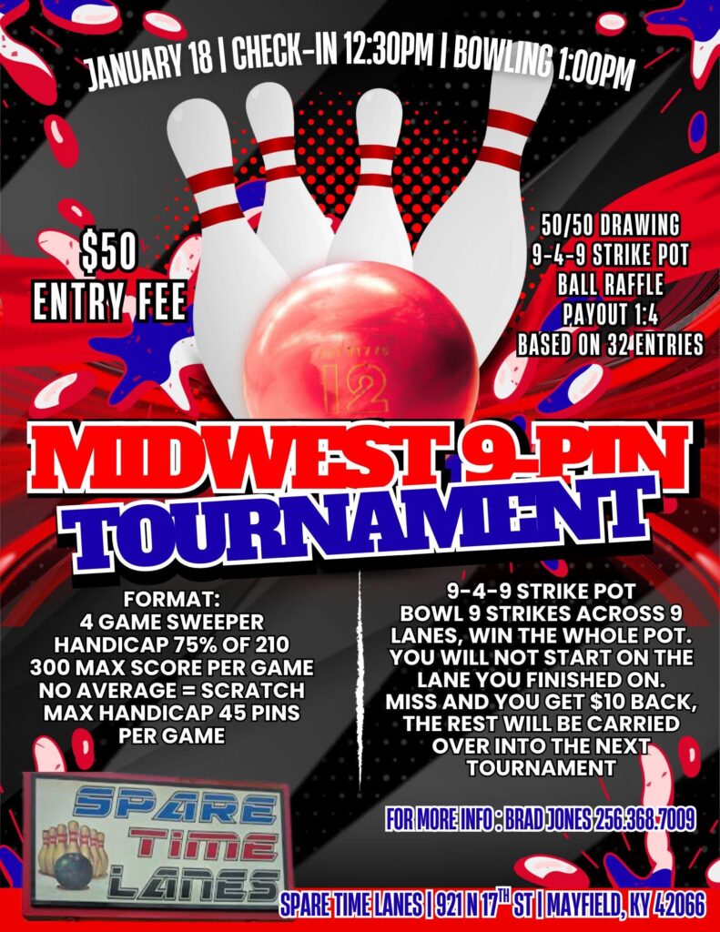 Midwest 9-Pin Bowling Tournament – Mayfield-Graves County Tourism ...